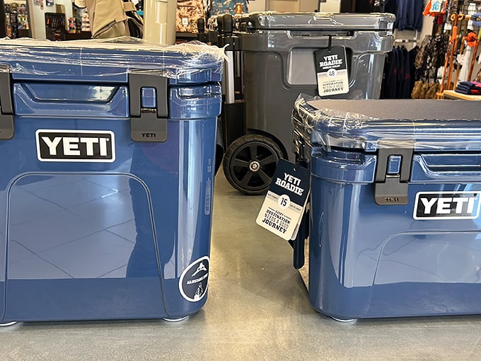 YETI coolers: where your beverages stay cold enough to survive even the most punishing Texas summer heatwave.