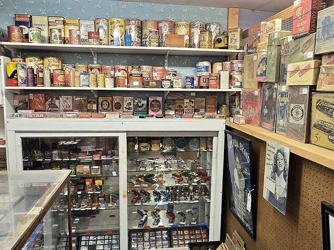 The pantry of yesteryear! These vintage tins once held the comfort foods of childhood &ndash; before nutrition labels ruined all the fun.
