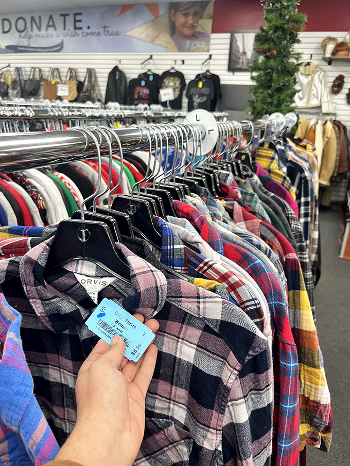 Flannel heaven! The Pacific Northwest uniform comes in every color combination imaginable. Lumberjack chic never goes out of style in Idaho.