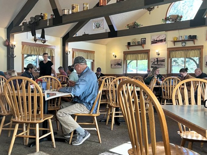 Where wooden Windsor chairs have supported the weight of both local ranchers and tourist hikers, all united in the pursuit of breakfast excellence.