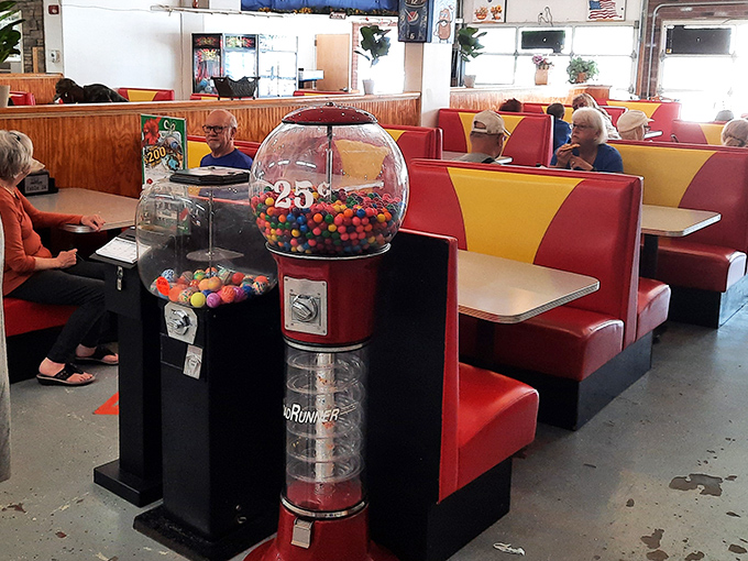 Classic diner booths and a gumball machine&mdash;nostalgia served with a side of comfort food. Some things never go out of style for good reason.