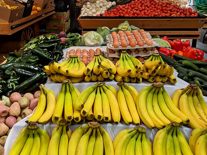 Nature's candy counter! Farm-fresh produce brings a burst of color and nutrition to the market, proving not all treasures are manufactured.