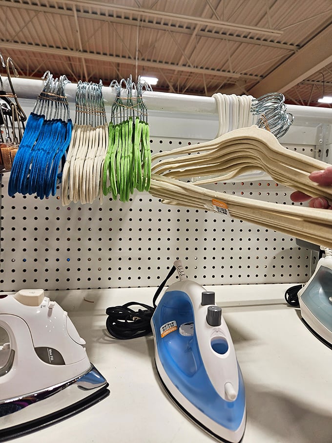 Hangers and irons: the unsung heroes of a well-dressed wardrobe. At these prices, you can afford to replace that iron that's been sputtering since the Clinton administration.