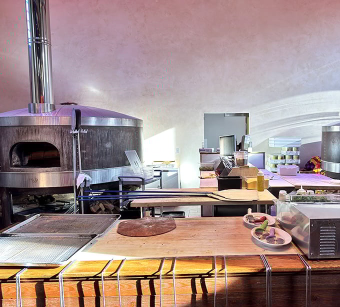 Where the magic happens - watching dough transform in these magnificent ovens is better than any kitchen theater you'll find elsewhere.