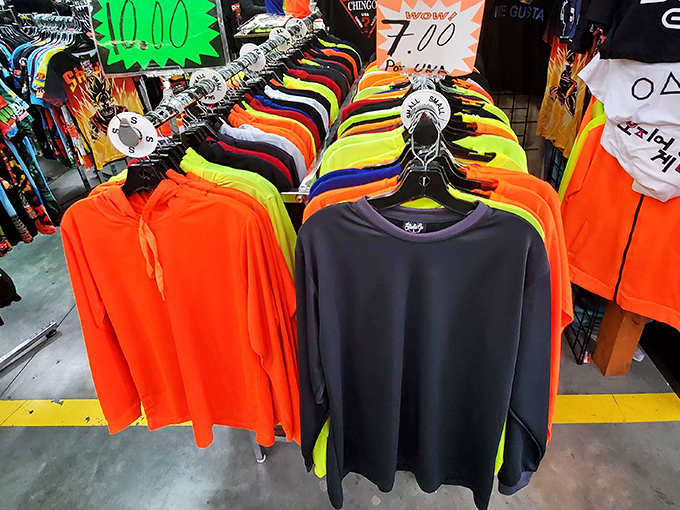 Neon work shirts in every color imaginable&mdash;safety first, but make it fashion forward and budget-friendly.