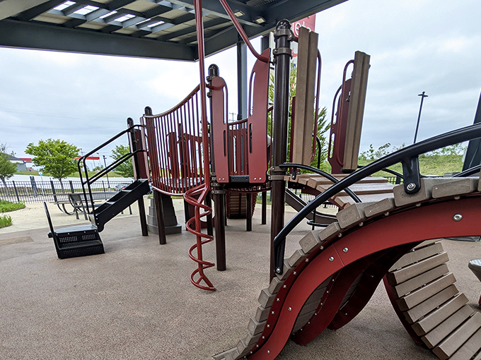 The playground offers a strategic timeout for young shoppers, converting potential meltdowns into renewed bargain-hunting energy for parents.