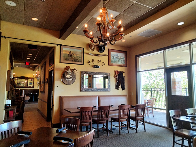 Western-inspired décor that manages to say "cattle country" without making you feel like you're eating in a gift shop at a dude ranch.