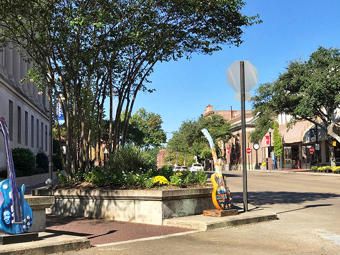 El Dorado's downtown features tree-lined streets and welcoming spaces where community gatherings happen naturally and often throughout the year.
