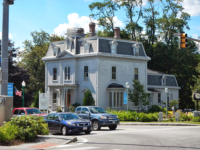 This stately white Victorian beauty in Ellsworth stands as elegant testimony that Maine's architectural treasures don't all command coastal premiums.