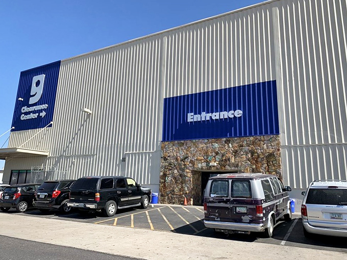 Goodwill Clearance Center: Where the serious thrifters go to dig for gold in a sea of blue bins.