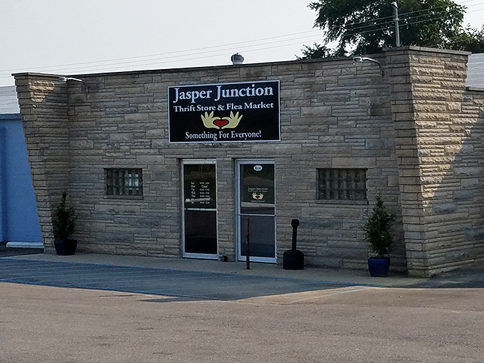 Jasper Junction's stone facade gives it the charm of a small-town discovery worth sharing with friends.