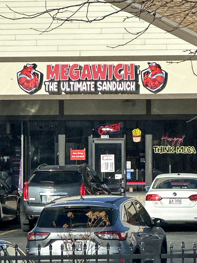 Megawich's bold signage makes no apologies for its sandwich ambitions. "Ultimate" isn't just marketing&mdash;it's a measurement.
