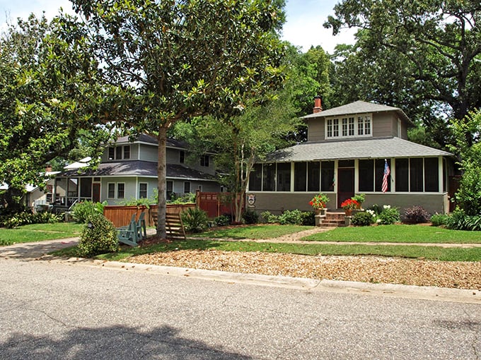 Charming homes nestle under ancient oaks where front porches practically beg you to sit and stay awhile.