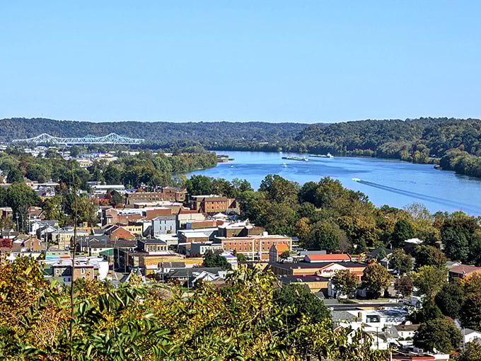 The Ohio River creates a stunning backdrop for Gallipolis, where water views come without coastal property tax rates.