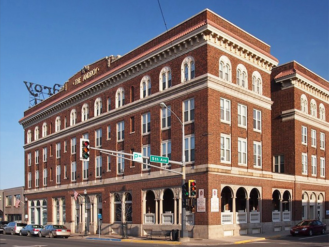 The impressive Androy Hotel building represents Hibbing's rich history, while today's low cost of living attracts those on fixed incomes.