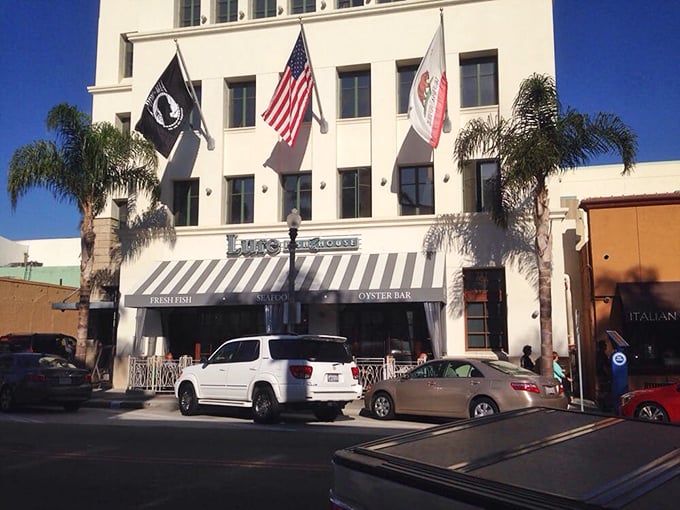 Lure's elegant exterior hints at the treasures within. Like finding a pearl in an oyster, but the pearl is actually perfect cioppino.