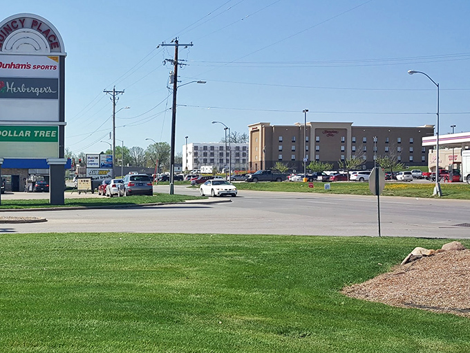 Shopping centers and hotels dot Ottumwa's landscape, where convenience meets small-town prices. The American dream with parking included!