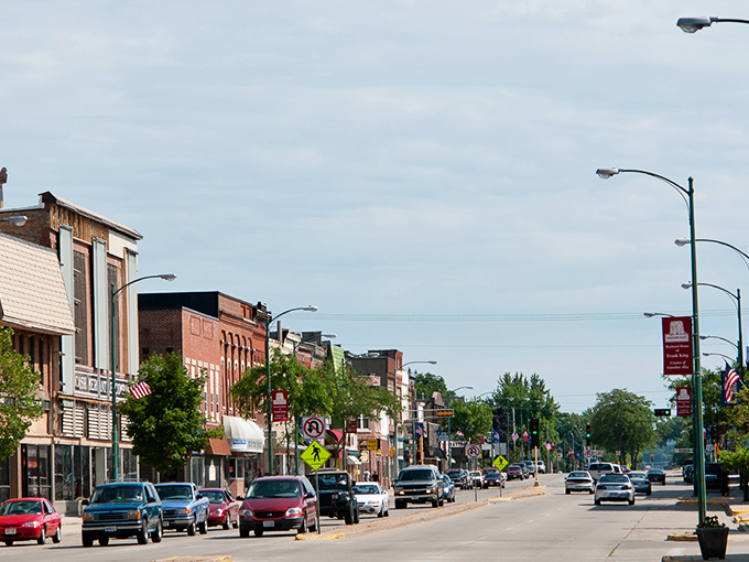Tomah's main drag stretches toward the horizon like a timeline of American small-town life, with rent prices that feel equally nostalgic.