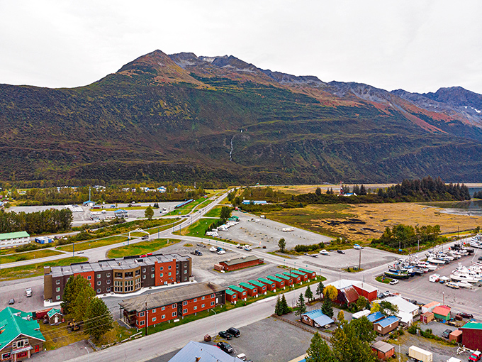 The rugged mountains surrounding Valdez create a dramatic backdrop for this coastal community, where wilderness meets small-town Alaska living.