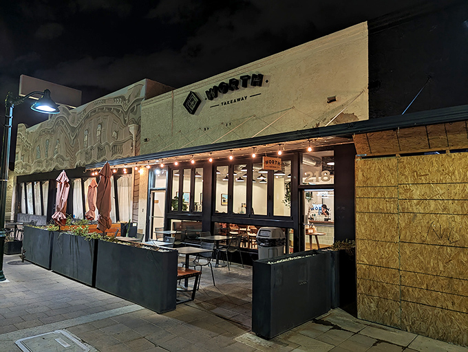 Modern design meets timeless sandwich craft at Worth Takeaway. The architectural equivalent of their perfectly structured sandwiches.