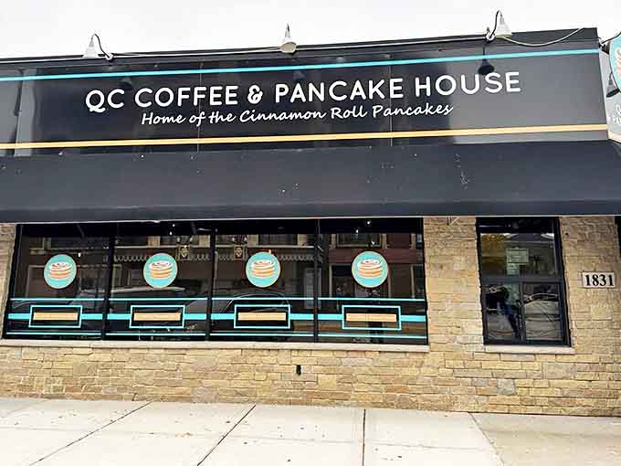 Behold the promised land of breakfast bliss, where the cinnamon roll pancake revolution quietly began its delicious uprising.
