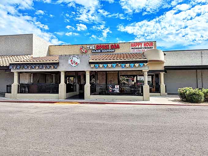 The desert's most delicious contradiction: a seafood haven where the only thing more surprising than the location is how good the food tastes.