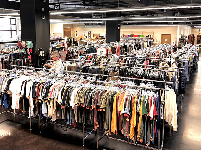 Rack after rack of possibility stretches toward the horizon. At Gracie's, the clothing section alone could outfit a small nation in surprisingly stylish threads.