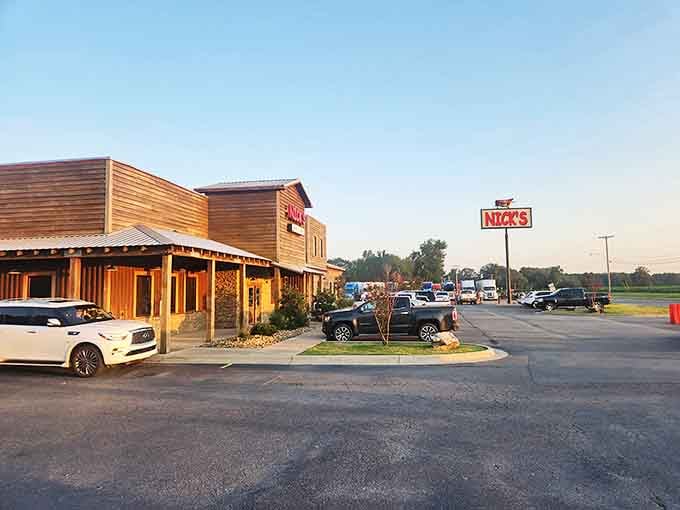 Golden hour at Nick's transforms this humble eatery into a beacon of barbecue hope along the highway&mdash;the modern-day equivalent of a lighthouse for hungry travelers.