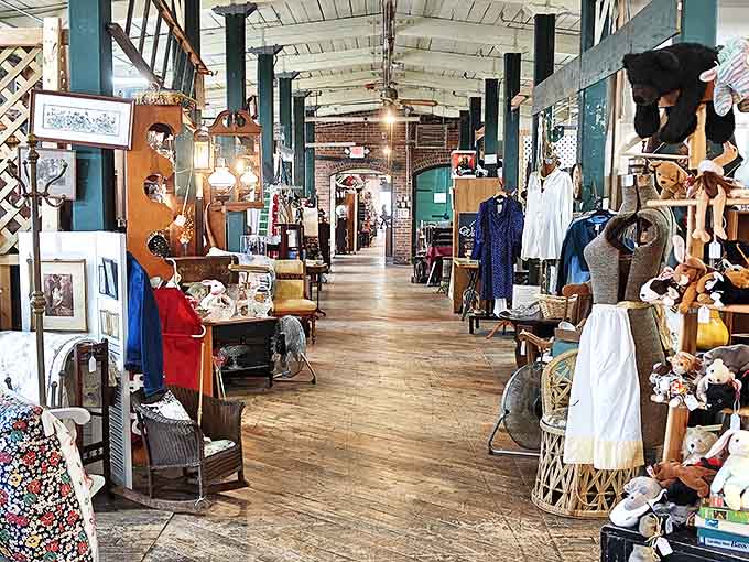 Wooden floors that have witnessed decades of footsteps lead you through a wonderland of treasures. Every booth tells a different story waiting to be discovered.