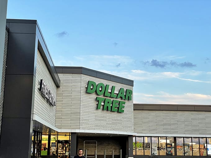 Modern architecture meets budget-friendly shopping at this Dollar Tree location, where the bright signage beckons bargain hunters from miles around.