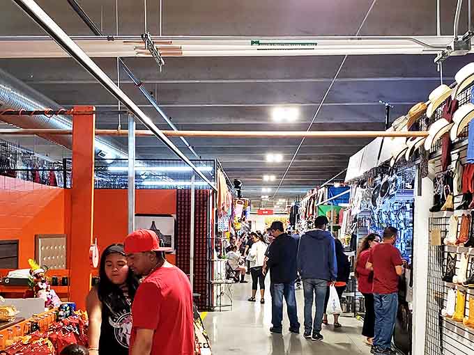 Wide aisles and bright lights guide treasure hunters through this indoor bazaar, where every turn promises a new discovery waiting to be unearthed.