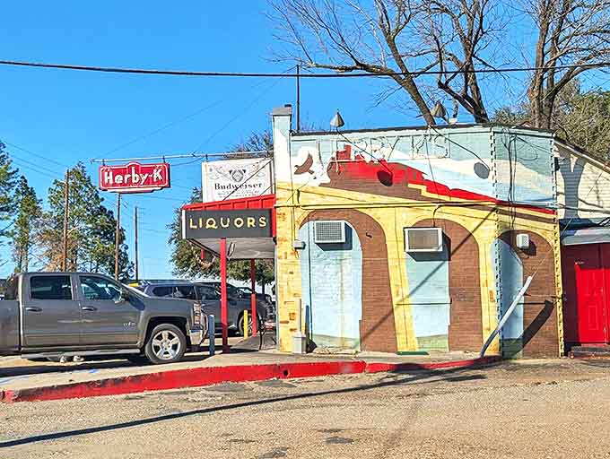 The unassuming exterior of Herby-K's stands as a Shreveport landmark, its vintage sign promising affordable seafood treasures within.
