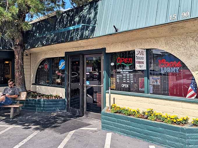 The unassuming teal-trimmed exterior of PJ & Company beckons hungry travelers like a culinary lighthouse on South Virginia Street.