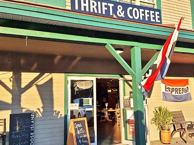 The unassuming exterior of Mountain Thrift and Coffee beckons with its simple charm &ndash; like finding a $20 bill in last year's winter coat.