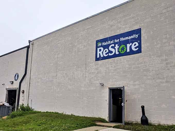 The unassuming exterior hides a wonderland of home furnishing treasures. Like finding a speakeasy, but for affordable furniture enthusiasts.
