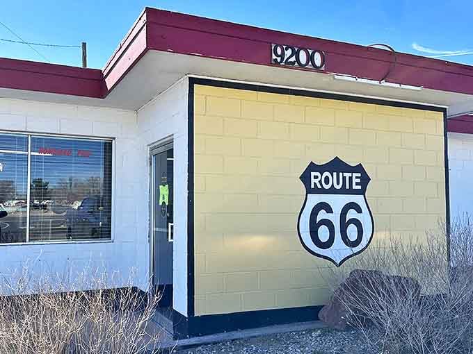 The iconic Route 66 shield welcomes hungry travelers to this unassuming Albuquerque treasure. Some landmarks don't need neon to shine.