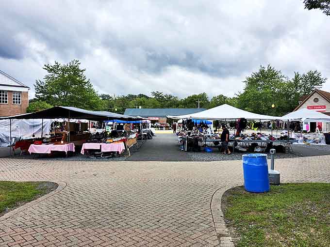 The outdoor marketplace at Pocono Bazaar stretches before you like a treasure map come to life, where weekend warriors hunt for deals under Pennsylvania skies.