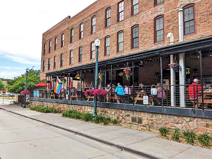 The historic brick building housing Bread & Circus stands proudly in downtown Sioux Falls, a sandwich sanctuary waiting to transform your lunch expectations.