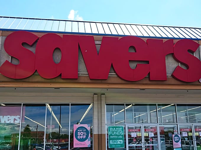 Beneath this crimson marquee lies a wonderland of possibilities, where yesterday's castoffs await their second act in your home's ongoing production.