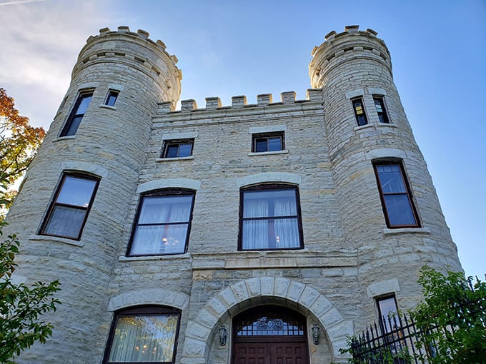 Where Game of Thrones meets South Side Chicago&mdash;the castle's imposing facade features authentic battlements and round turrets that transport you across the Atlantic.