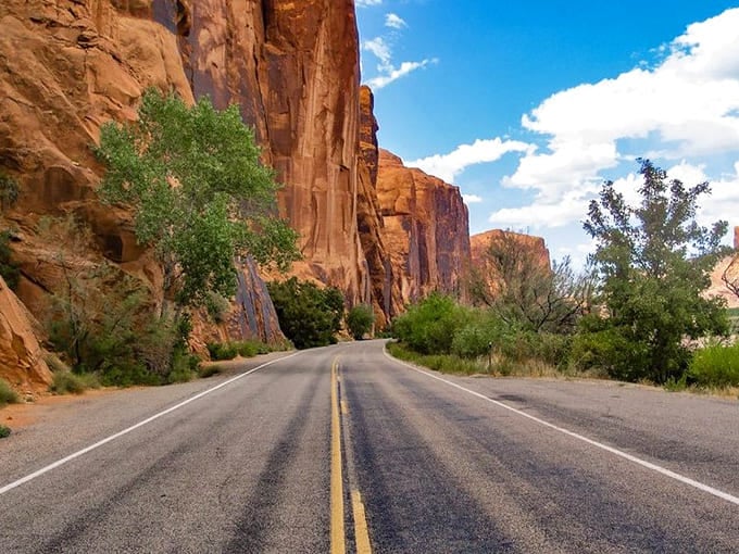 The road less traveled becomes the journey most remembered. Utah's Highway 128 delivers nature's grandeur with every curve.