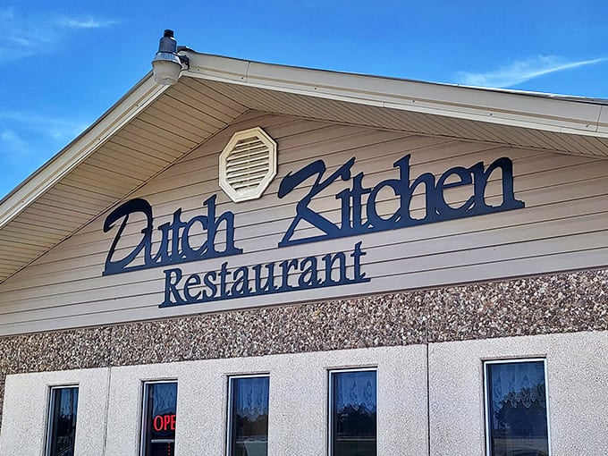 The Dutch Kitchen's welcoming facade promises comfort food paradise within. Simple on the outside, extraordinary on the inside &ndash; just like grandma's best recipes.