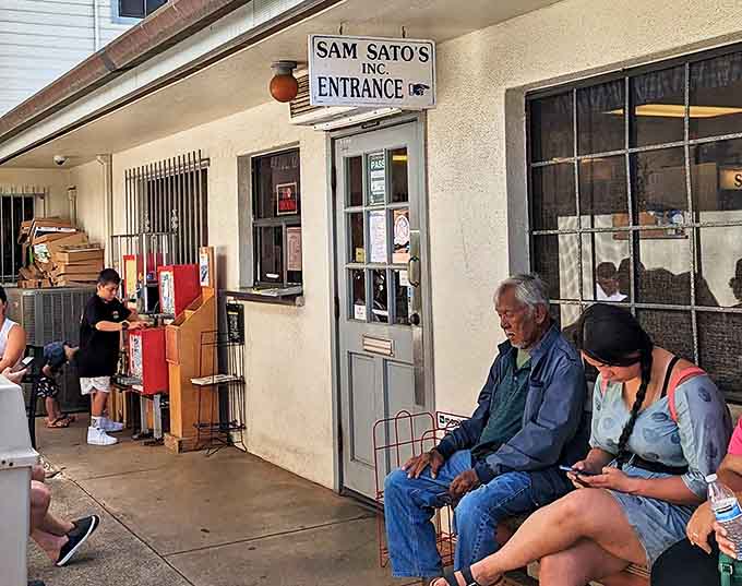 The unassuming exterior of Sam Sato's belies the culinary treasures within. Like finding a diamond in a hardware store&mdash;unexpected but absolutely worth it.