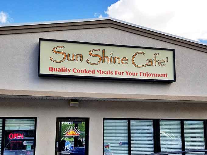 The unassuming exterior of Sunshine Cafe promises what Vegas billboards can't &ndash; authentic food that actually delivers on its "Quality Cooked Meals" pledge.