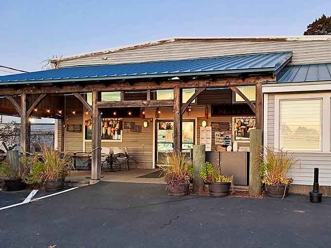 The unassuming exterior of Anthony's Seafood &ndash; where Rhode Island's seafood royalty holds court without the need for a fancy castle.