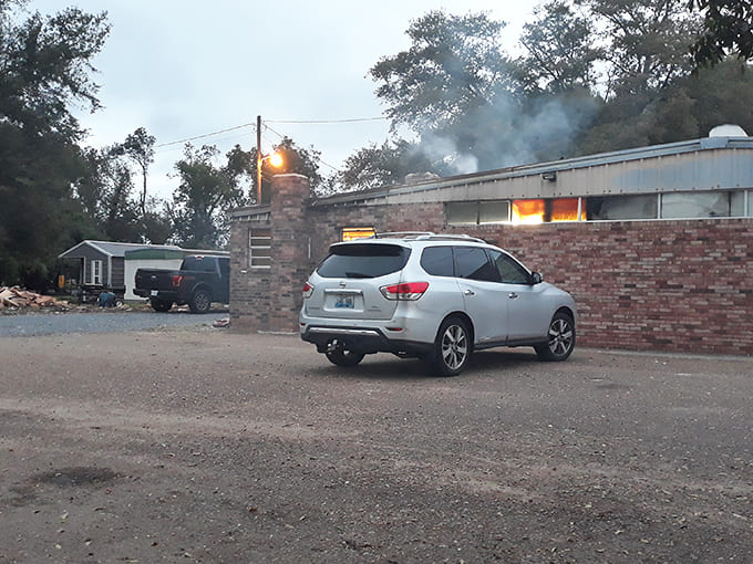 Smoke signals rising from this unassuming brick building are nature's way of saying "dinner's ready!" The ultimate Louisiana BBQ beacon.