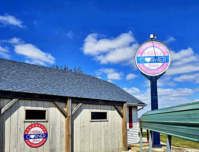 A humble white building with a bold sign that promises more flavor per square foot than most fancy downtown restaurants could dream of delivering.