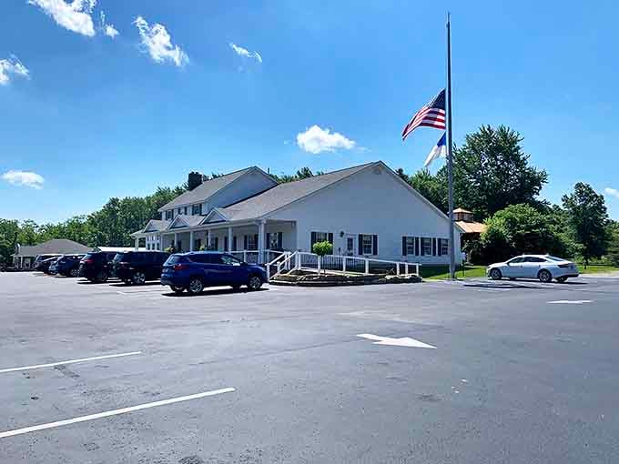Under Indiana's big blue sky, this unassuming culinary landmark stands ready to answer the eternal question: "How big can a tenderloin actually get?"