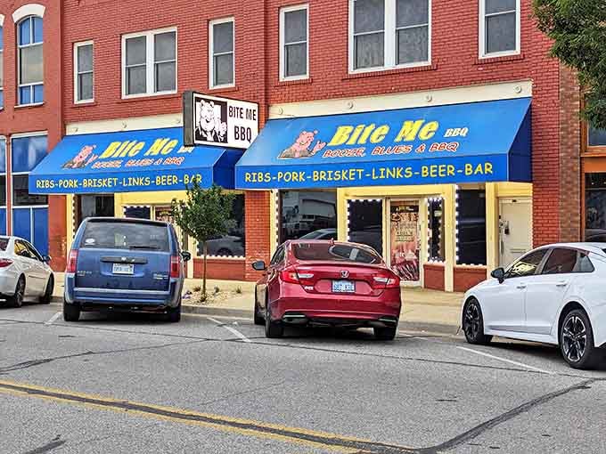 Parking spots filled with eager diners' vehicles tell the real story&mdash;this isn't just a restaurant, it's a destination where "BOOZE, BLUES & BBQ" isn't just a slogan, it's a promise.