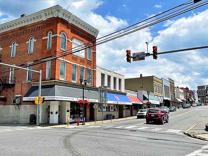 Downtown Bluefield greets visitors with classic brick architecture and colorful awnings &ndash; small-town charm with big personality.